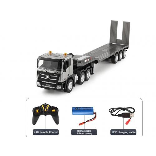 HuiNa - 1/24 Truck and 3-Axle Transporter Trailer 9-Channel RTR ...
