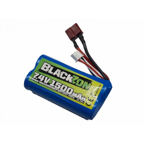 BlackZon - 7.4V Li-Ion Battery 1500mah with Deans Ultra-T Plug - BL ...