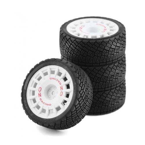 RCNZ - 1/10 OZ-Racing Rally Wheel Set White (4pcs) - RCNZ