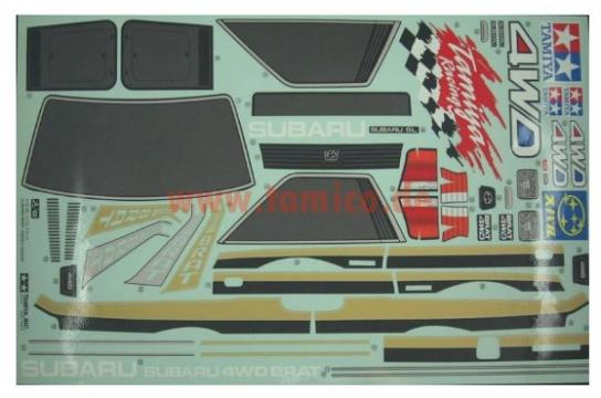 Tamiya - Subaru Brat Sticker Set (58384) - RCNZ
