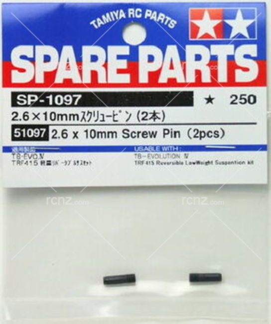 Tamiya - 2.6x10mm Screw Pin (2pcs) - RCNZ
